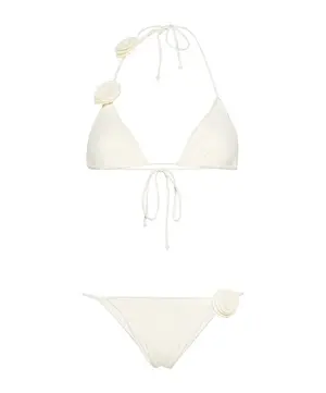 LA REVECHE Floral Appliqué Bikini - Ivory