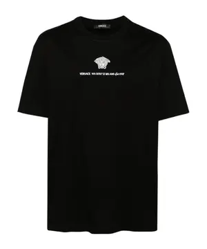 Versace Logo-embroidered Crewneck T-shirt