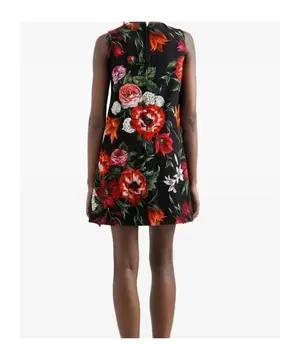 Dolce & Gabbana Sleeveless Floral Print Mini Dress