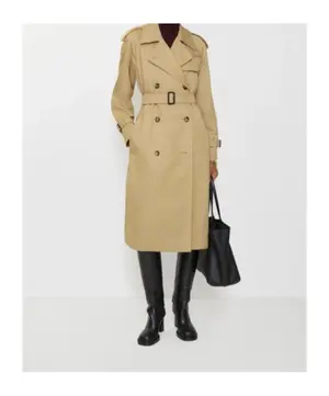 Burberry Double Breasted Belted Coat