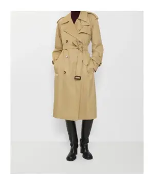 Burberry Double Breasted Belted Coat