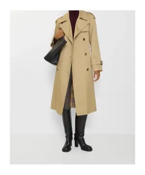Burberry Double Breasted Belted Coat