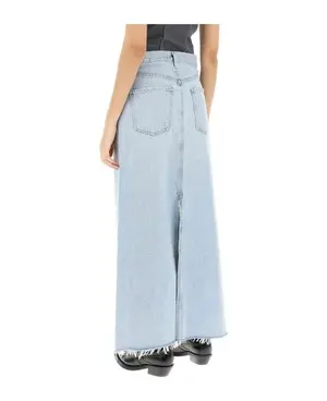 AGOLDE Belt Loop Denim Skirt