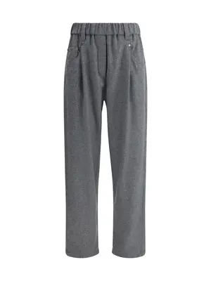 Brunello Cucinelli Monili Detailed Straight Leg Trousers - No