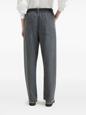 Brunello Cucinelli Monili Detailed Straight Leg Trousers - No