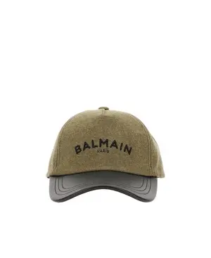 Balmain Logo Embroidered Baseball Cap - Green