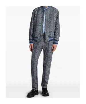 Etro Wool-blend Bomber Jacket With Floral And Medallion Motif