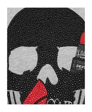 Philipp Plein Embellished Skull Graphic T-shirt