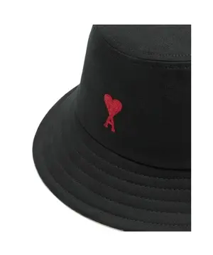 AMI Paris De Coeur Embroidered Bucket Hat