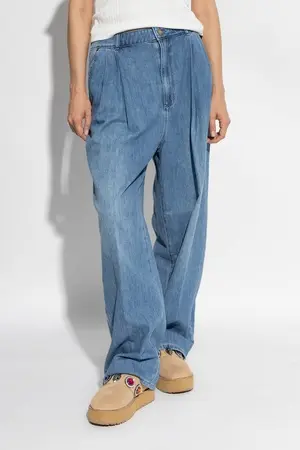 Michael Kors Pleated Wide Leg Jeans