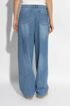 Michael Kors Pleated Wide Leg Jeans