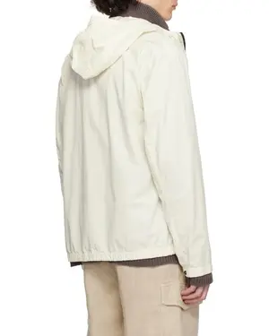 Stone Island Drawstring Hooded Jacket - Ivory