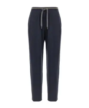 Brunello Cucinelli Drawstring Straight Leg Trousers
