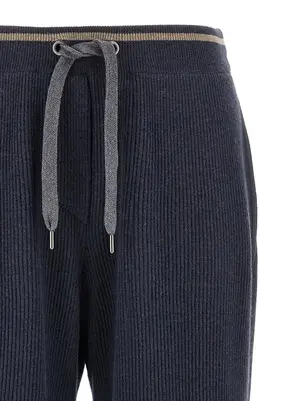 Brunello Cucinelli Drawstring Straight Leg Trousers