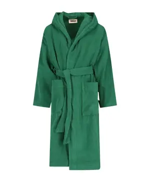 TEKLA Hooded Bathrobe - Blue-green