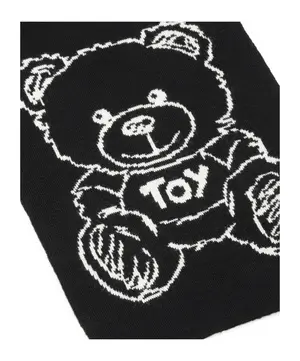 Moschino Teddy Bear Pattern Scarf - Black