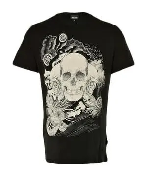 Just Cavalli Skull Printed Short-sleeved T-shirt