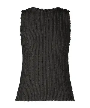 Issey Miyake Jellyfish" Pleated Tank Top - Black