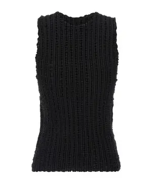 Issey Miyake Jellyfish" Pleated Tank Top - Black