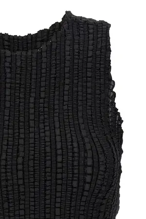 Issey Miyake Jellyfish" Pleated Tank Top - Black
