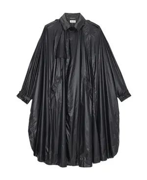 Saint Laurent Long-sleeved Padded Coat - Black