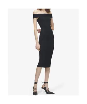 Alexander McQueen Off-the-shoulder Floral Jacquard Pencil Dress