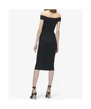 Alexander McQueen Off-the-shoulder Floral Jacquard Pencil Dress