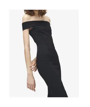 Alexander McQueen Off-the-shoulder Floral Jacquard Pencil Dress