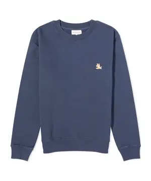 Maison Kitsuné Chillax Fox Crewneck Sweatshirt - Blue