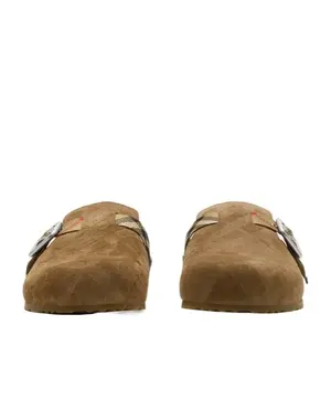 Burberry Checked Urchin Clogs - Brown