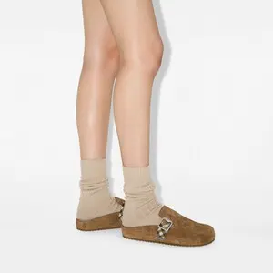 Burberry Checked Urchin Clogs - Brown