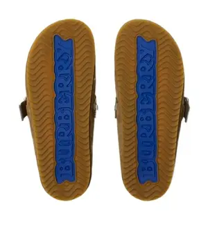Burberry Checked Urchin Clogs - Brown