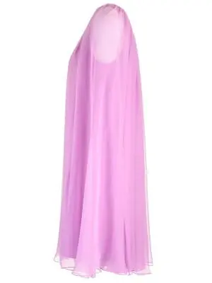 Max Mara Tulle Crewneck Sleeveless Dress