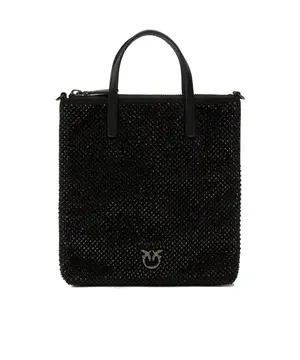 Pinko Logo Plaque Embellished Tote Bag