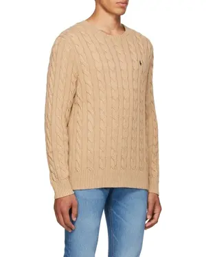 Polo Ralph Lauren Cable Knit Crewneck Jumper - Nude
