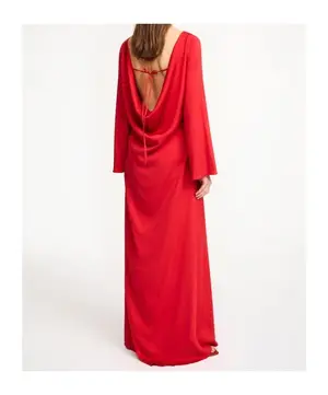 BY MALENE BIRGER Mock Neck Maxi Dress With Wide Sleeves