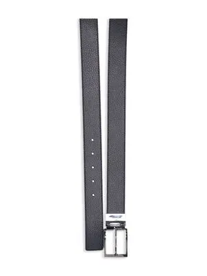 Emporio Armani Reversible Logo Engraved Buckle Belt