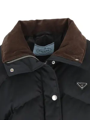 Prada Triangle Logo Button-up Jacket