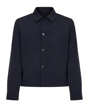 Prada Long-sleeved Button-up Jacket - Blue
