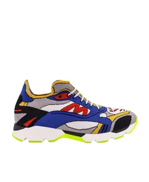 Marni Trompe L'oeil Printed Round Toe Sneakers