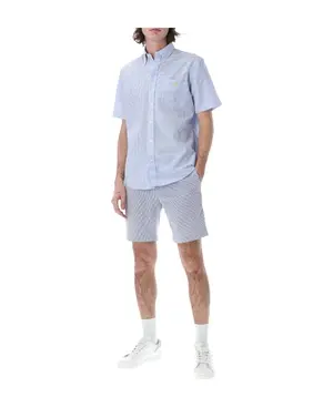 Polo Ralph Lauren Embroidered-logo Candy Stripe Shirt