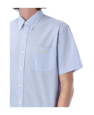 Polo Ralph Lauren Embroidered-logo Candy Stripe Shirt