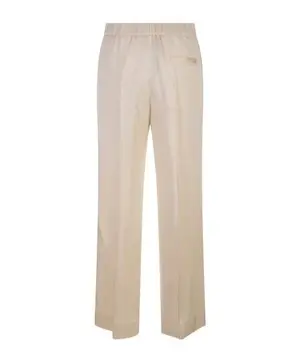 JIL SANDER Wide-leg Trousers With Elastic Waist - Nude