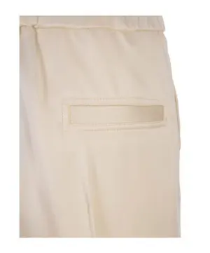 JIL SANDER Wide-leg Trousers With Elastic Waist - Nude