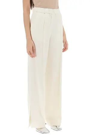 JIL SANDER Wide-leg Trousers With Elastic Waist - Nude