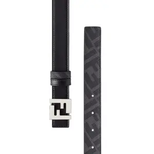 Fendi Squared Ff Reversible Belt - Black