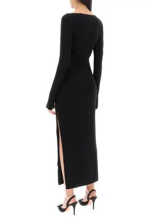 Norma Kamali Belted Long Sleeve Dress