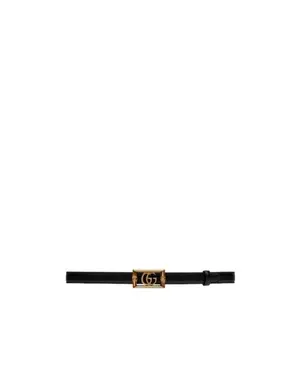 Gucci Double G Bamboo Detailed Belt - Black