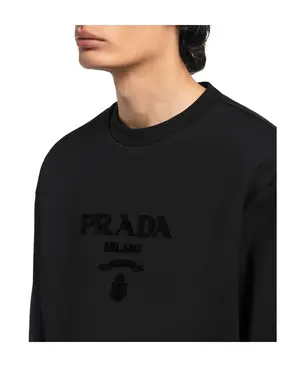 Prada Chenille Logo Sweatshirt