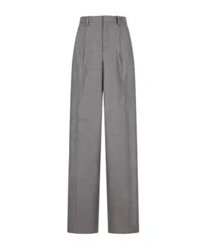 Celine Pleated Cashmere Flannel Trousers